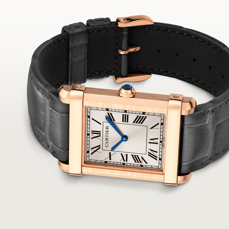 TANK CHINOISE WATCH Large model, hand-wound mechanical movement, rose